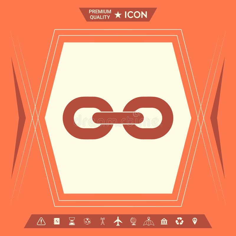 Link chain icon stock vector. Illustration of single - 124822465