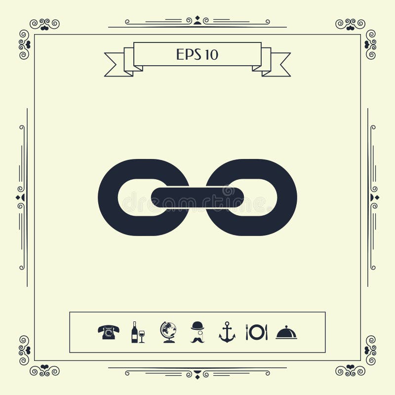 Link chain icon stock vector. Illustration of separation - 123207067