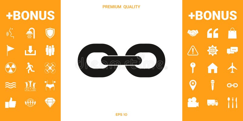 Link chain icon stock vector. Illustration of linked - 123539587