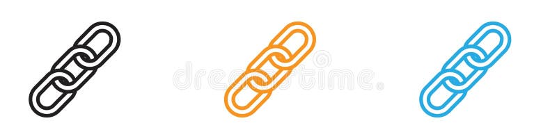 Link Chain Icon Vector Logo Set Collection for Web App Ui Stock Vector ...