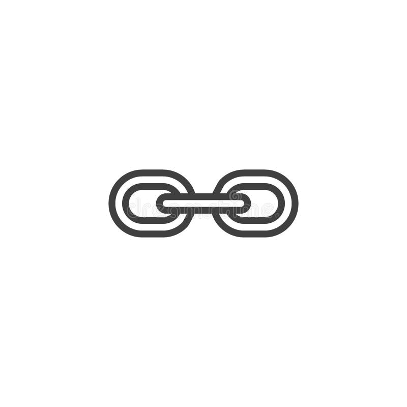 Link chain line icon stock illustration. Illustration of sign - 257231416