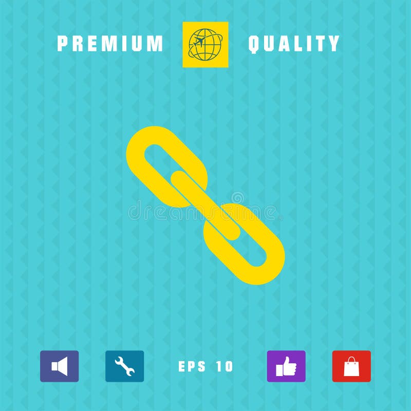 Link Chain Symbol Icon. Graphic Elements for Your Design Stock ...