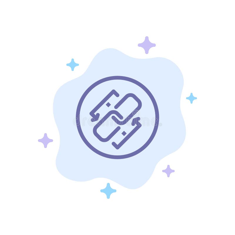 Link, Chain, Url, Connection, Link Blue Icon on Abstract Cloud ...