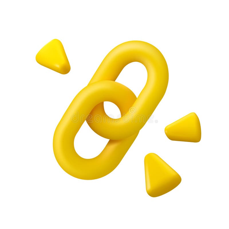 Link chain vector 3d icon stock illustration. Illustration of ...