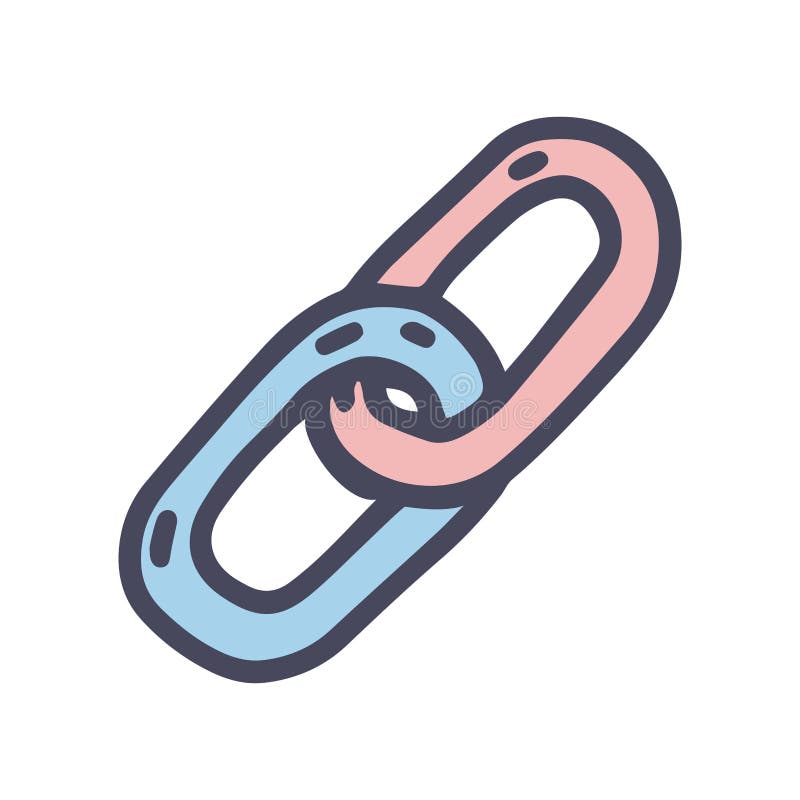 Link Color Vector Doodle Simple Icon Design Stock Vector - Illustration ...