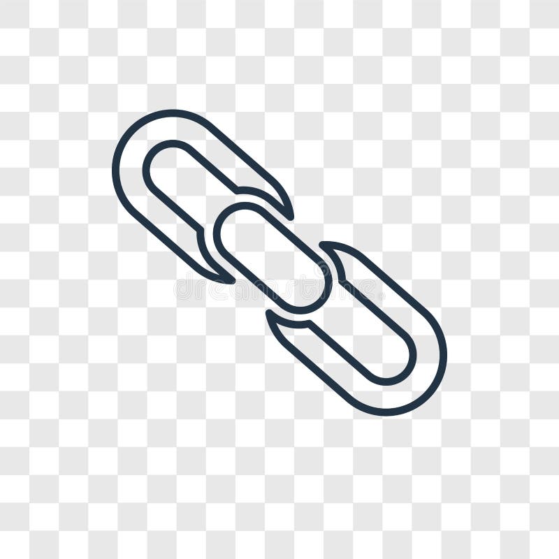 Link Concept Vector Linear Icon Isolated on Transparent Background ...