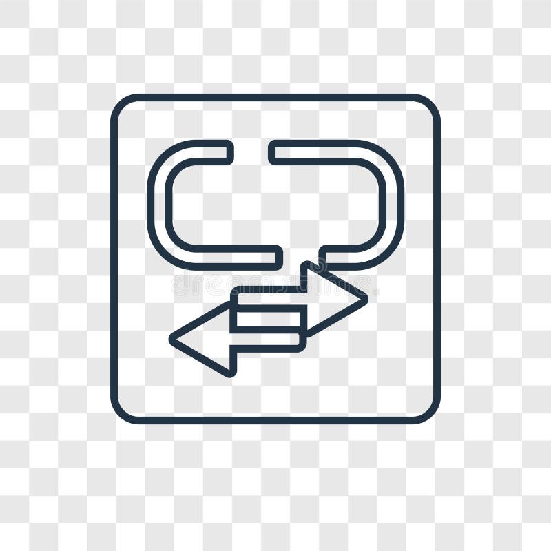 Link Concept Vector Linear Icon Isolated on Transparent Background ...