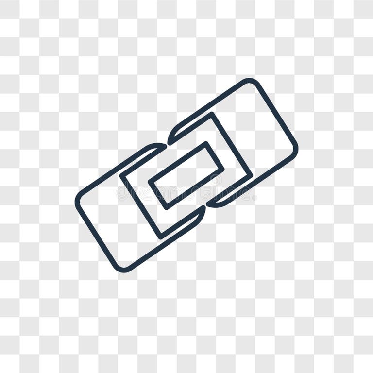 Link Concept Vector Linear Icon Isolated on Transparent Background ...