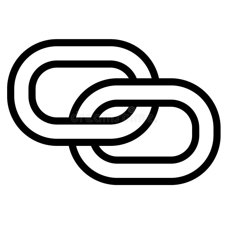 Link Connect Chain Bound Single Isolated Icon with Outline Style Stock ...