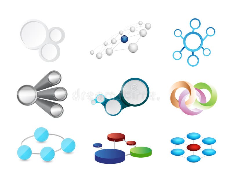 Link Connection Icon Set Illustration Stock Illustration - Illustration ...