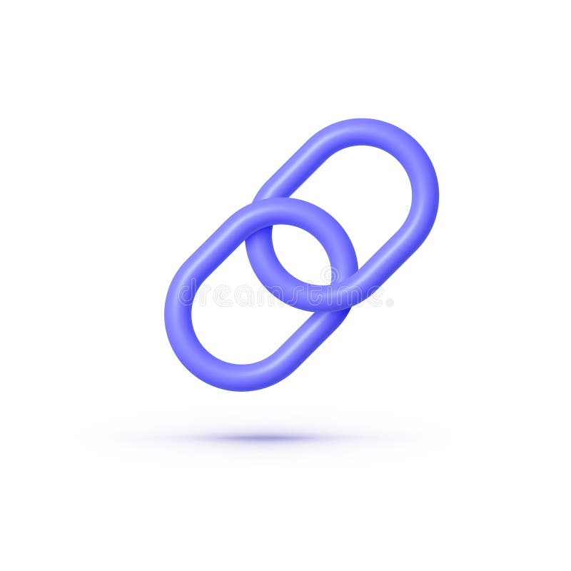 Link 3D Icon on White Background. Internet Network Concept. Internet ...