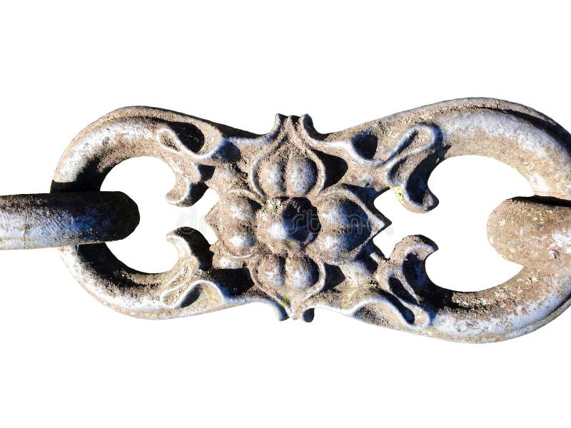 Link of a Decorative Metal Chain. Stock Image - Image of architecture ...