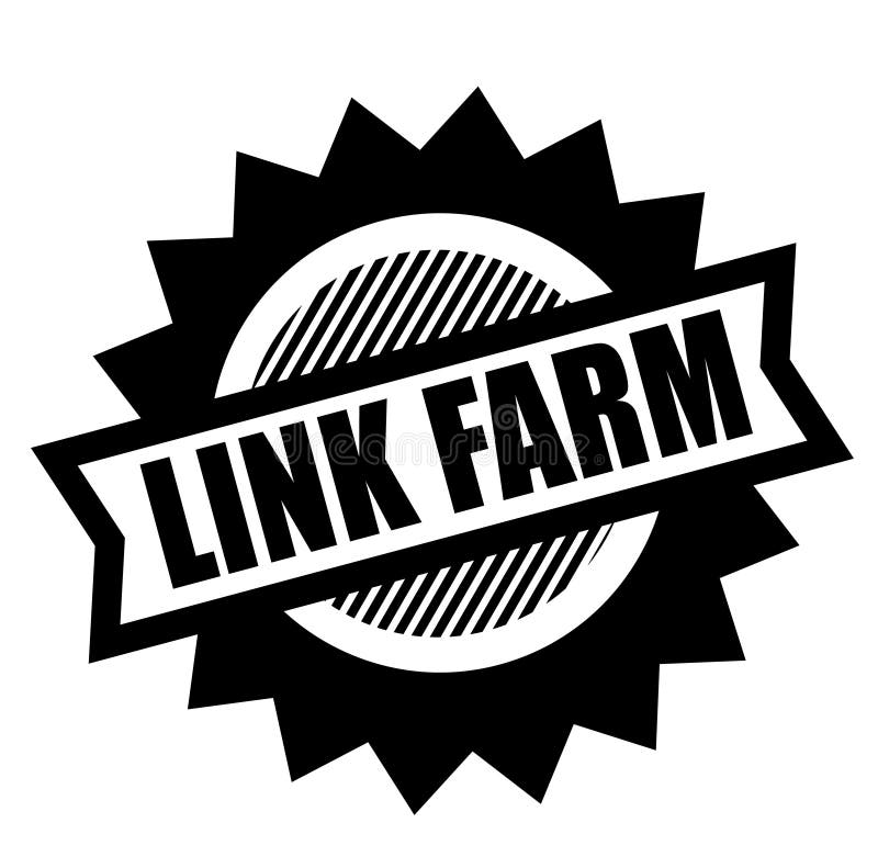 Link farm stamp on white stock vector. Illustration of inscription ...