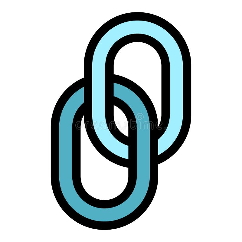 Link File Icon Color Outline Vector Stock Vector - Illustration of link ...