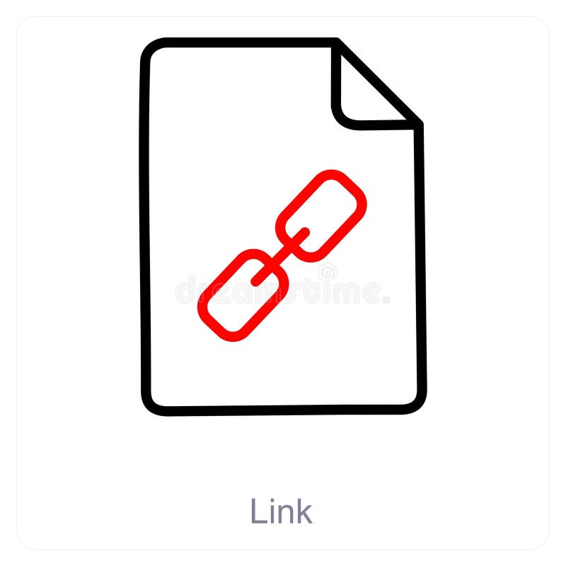 Link and file icon concept stock illustration. Illustration of connect ...