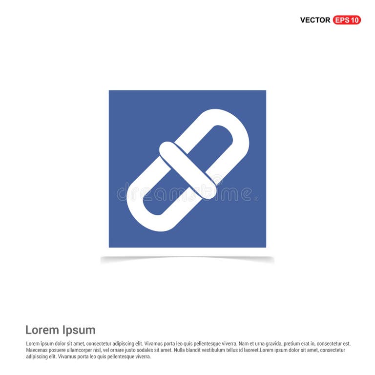 Link Icon - Blue Photo Frame Stock Vector - Illustration of flat ...