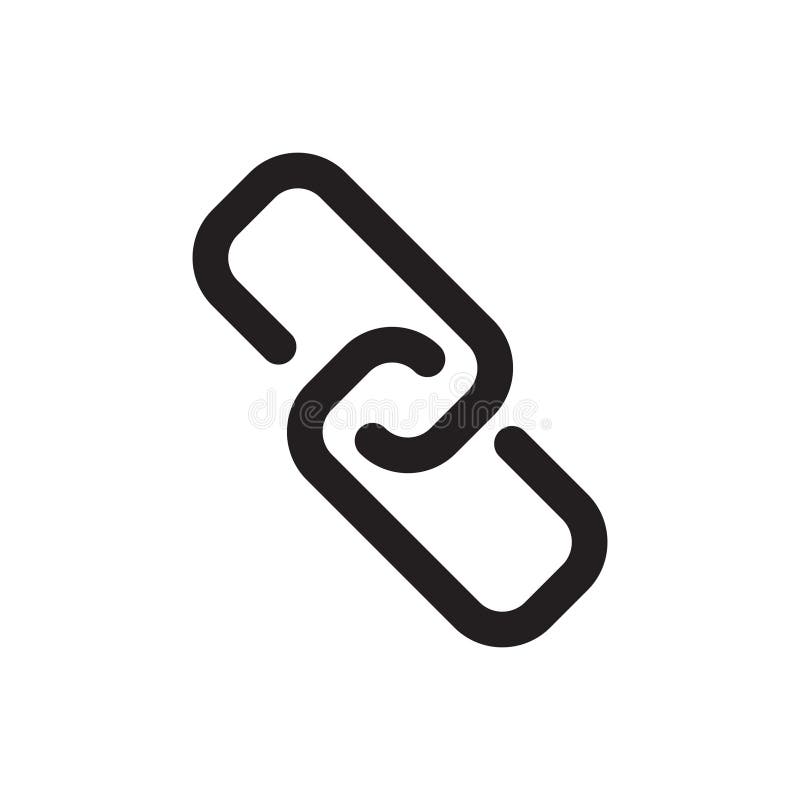 Link Icon. Chain Connection Symbol. Simple Black Outline. Network ...