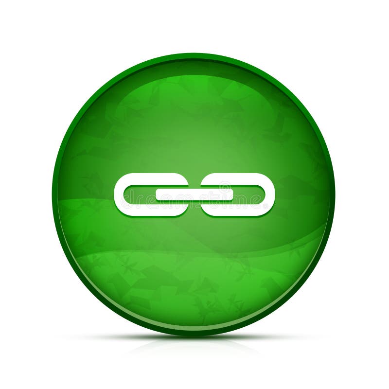 Link Icon on Classy Splash Green Round Button Illustration Stock ...