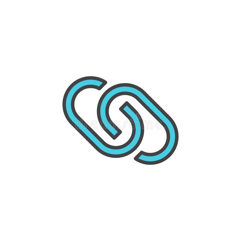 Link Icon in Colored Version Stock Vector - Illustration of partnership ...