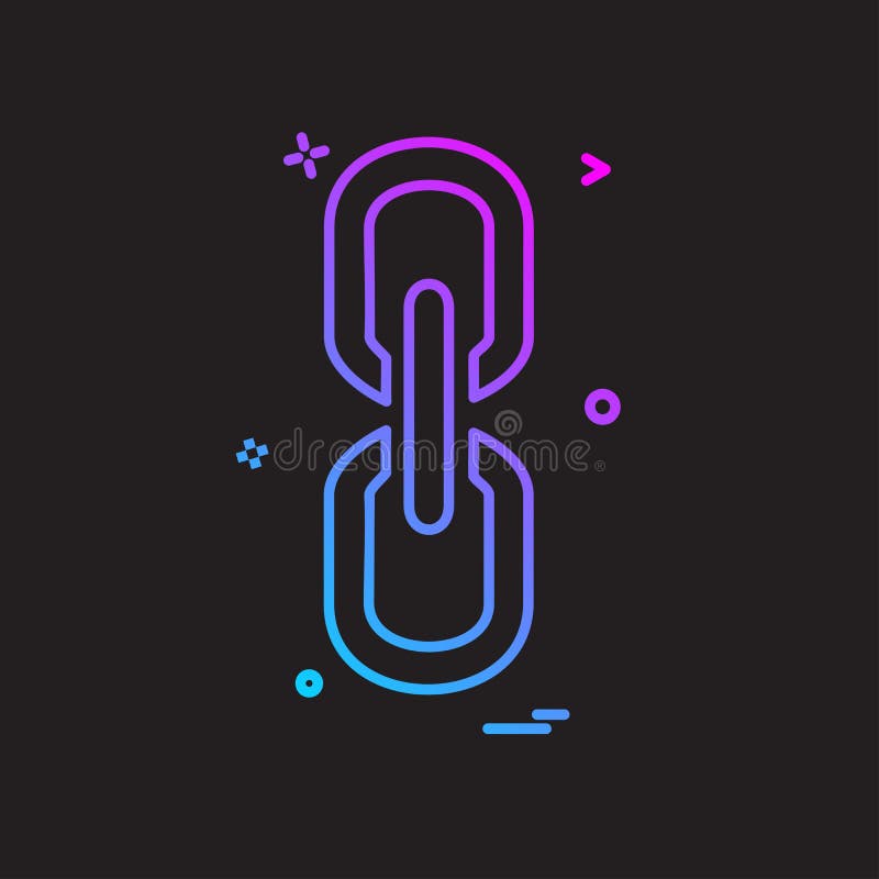 Link icon design vector stock vector. Illustration of button - 132441811