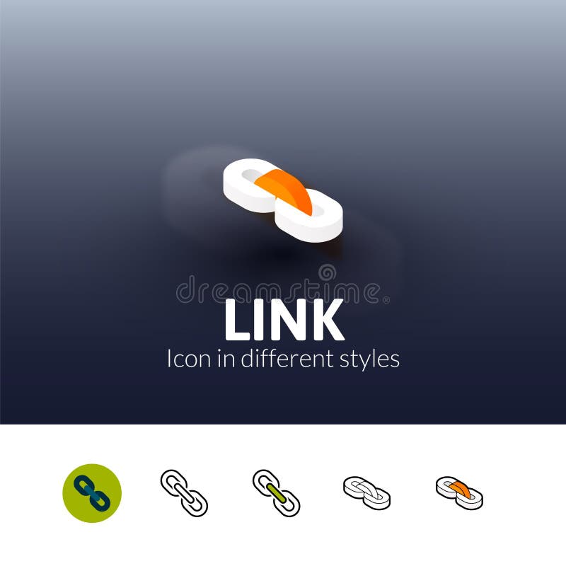 Link Icon in Different Style Stock Vector - Illustration of modern ...