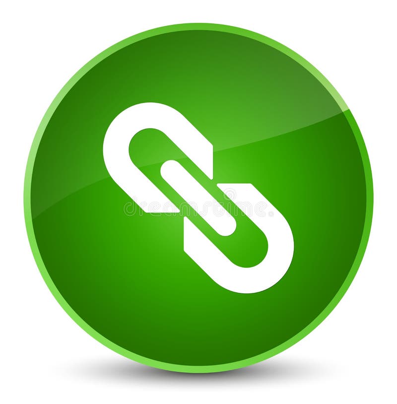 Link Icon Elegant Green Round Button Stock Illustration - Illustration ...