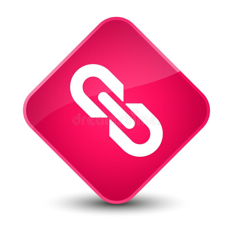 Link Icon Elegant Pink Diamond Button Stock Illustration - Illustration ...