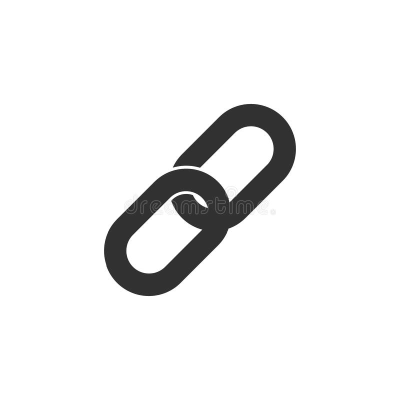 Chain, Link Flat Icon Vector Illustration Isolated on White Background ...