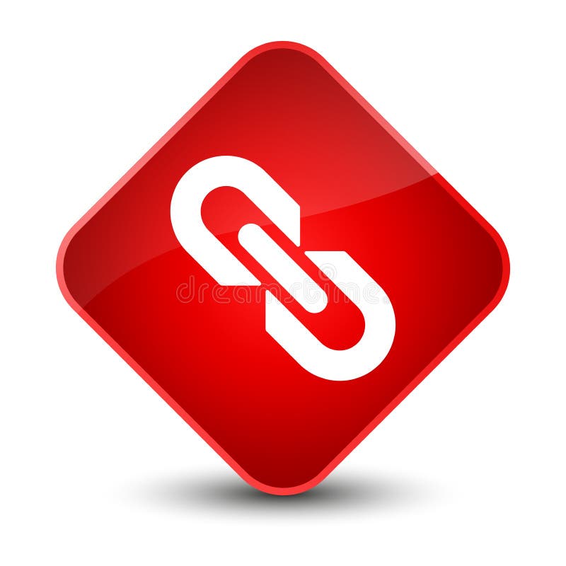 Link Icon Elegant Red Diamond Button Stock Illustration - Illustration ...
