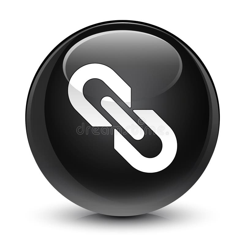 Link Icon Glassy Black Round Button Stock Illustrations – 11 Link Icon ...