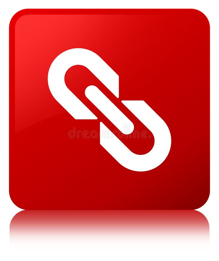 Link Icon Red Square Button Stock Illustration - Illustration of square ...