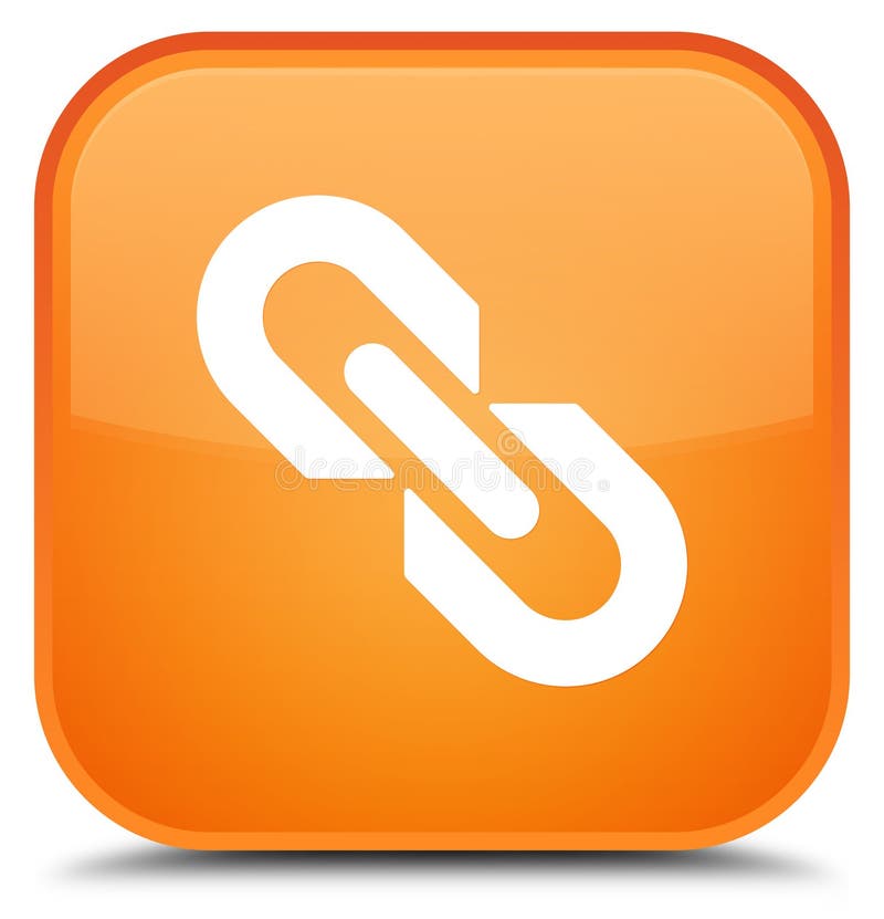 Link Icon Special Orange Square Button Stock Illustration ...