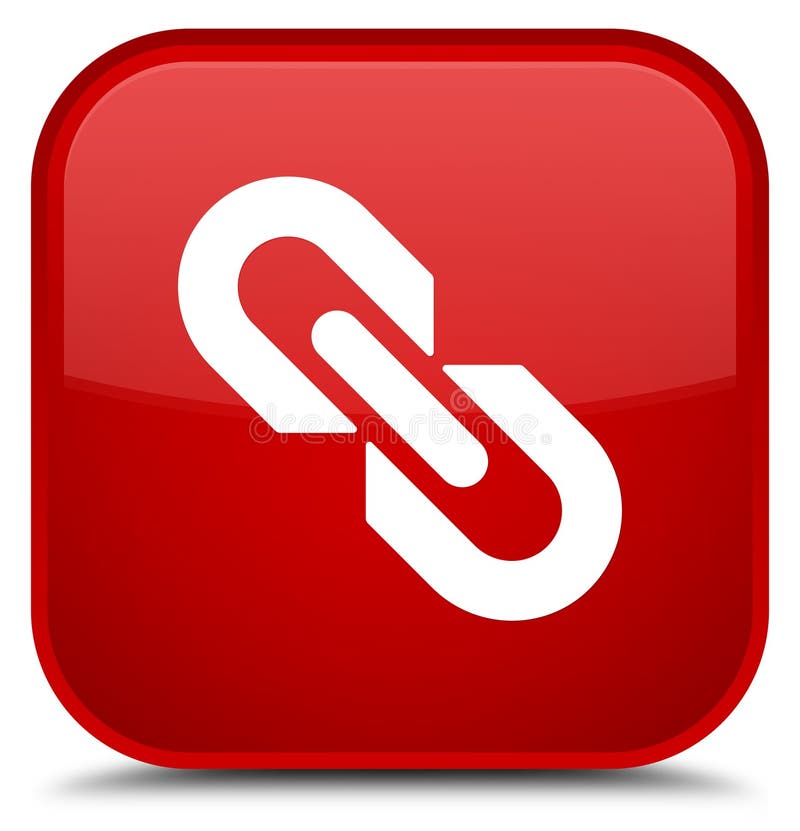 Link Icon Special Red Square Button Stock Illustration - Illustration ...