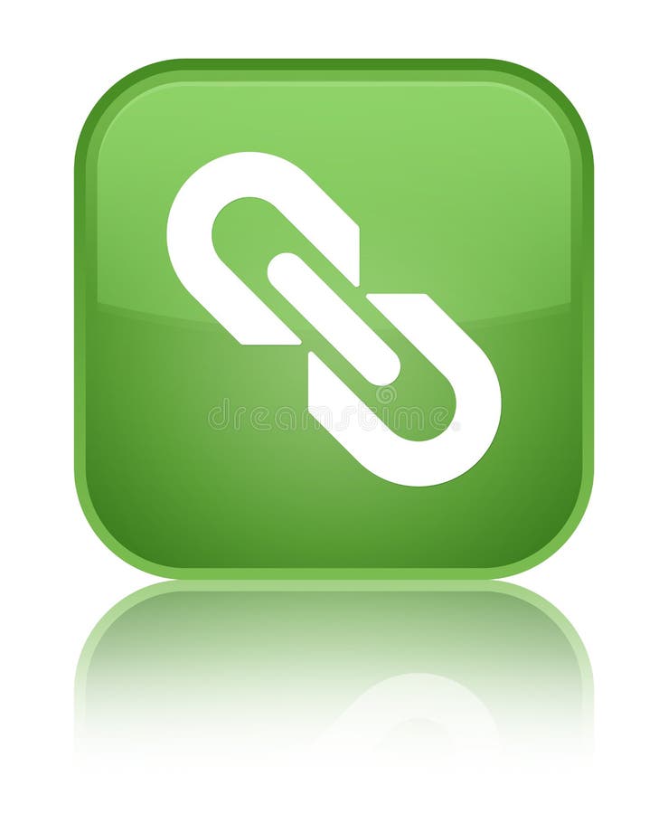 Link Icon Special Soft Green Square Button Stock Illustration ...