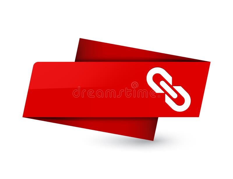 Link Icon Premium Red Tag Sign Stock Illustration - Illustration of ...