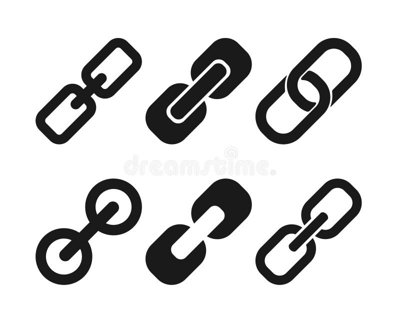 Link Icon Set Vector Illustration. Flat Link Icon Sign â€“ Vector Stock ...