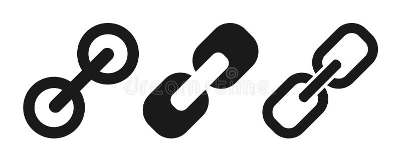 Link Icon Set Vector Illustration. Flat Link Icon Sign Stock Vector ...