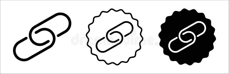 Link Icon Symbol Set Collection. Link Simple Vector Sign Bundle Stock ...