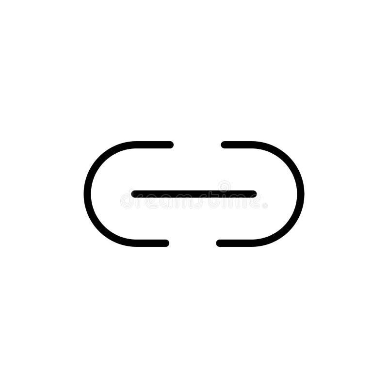 Link Icon Thin Line Art Isolated Stock Illustration - Illustration of ...