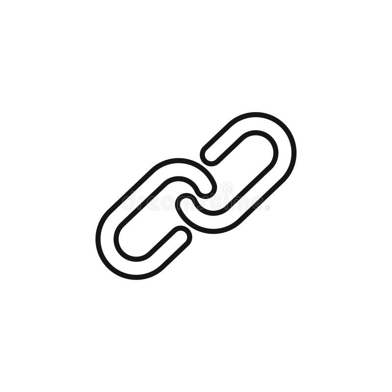 Link Icon Thin Line Flat Illustration Stock Illustration - Illustration ...