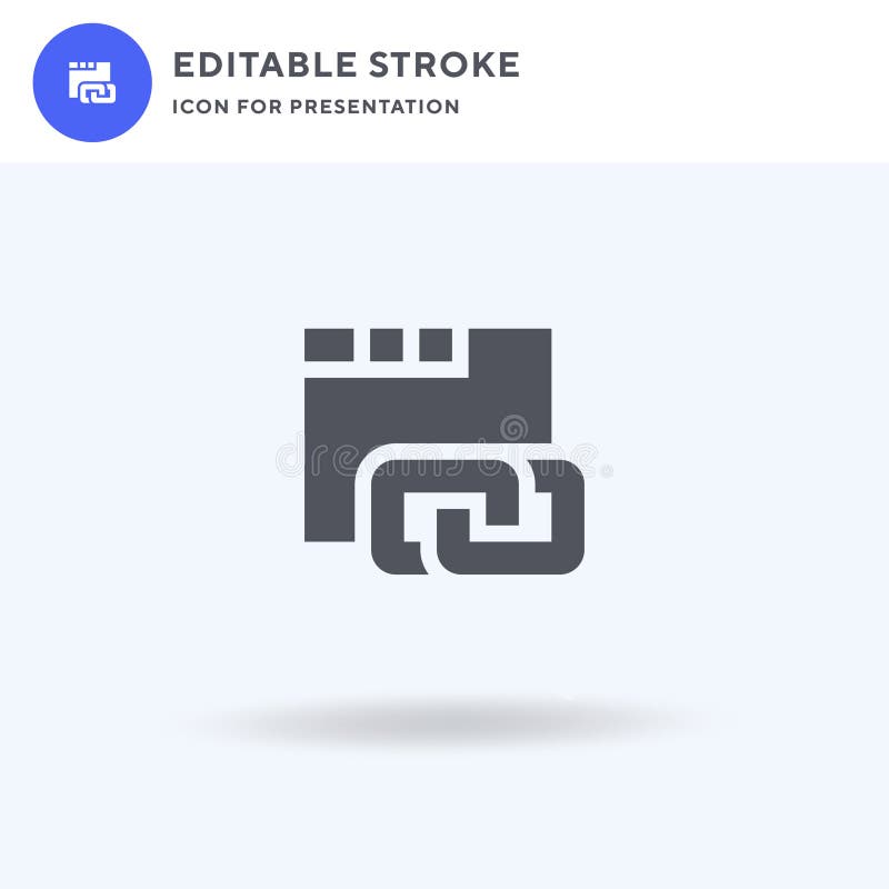 Link Icon Vector, Filled Flat Sign, Solid Pictogram Isolated on White ...