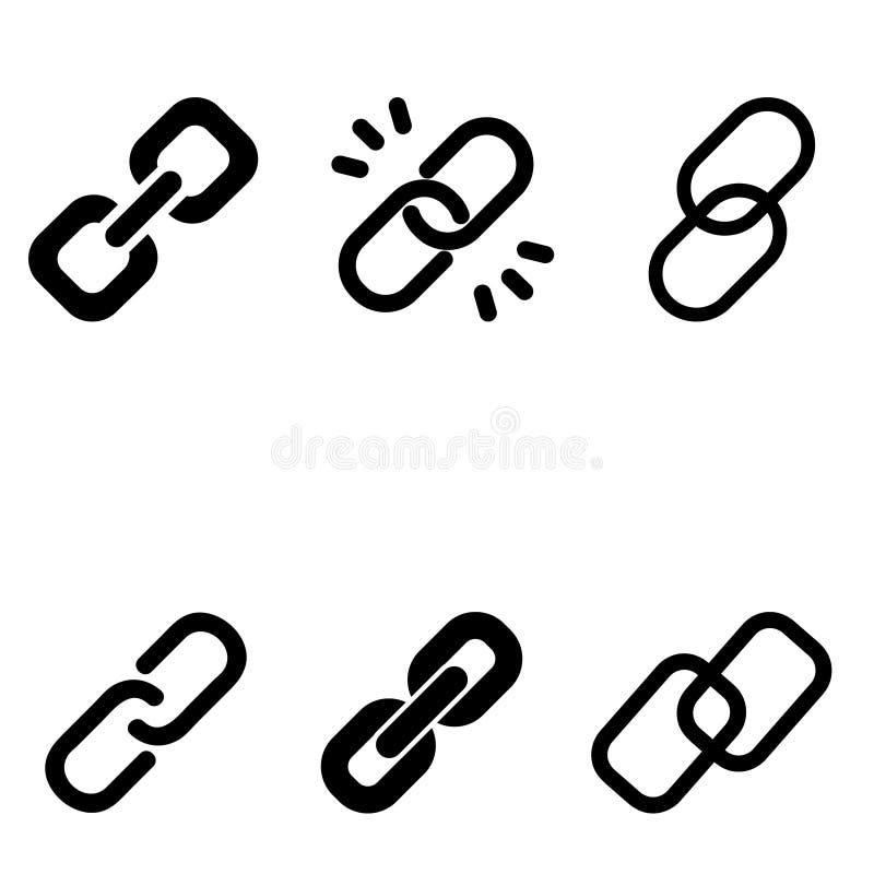 Link Icon Vector Set. Web Address Illustration Sign Collection. Website ...