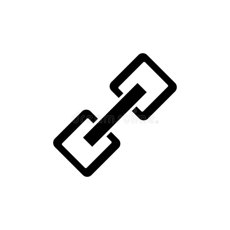 Link Icon Set. Web Hyperlink Sign. Strength Vector Symbol in Black ...