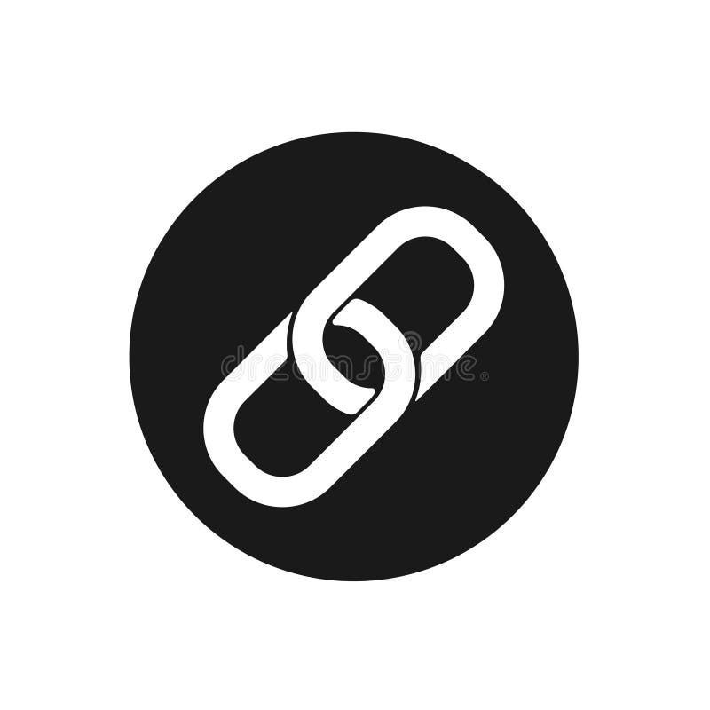 Link Icon Vector Sign in White Background Stock Vector - Illustration ...