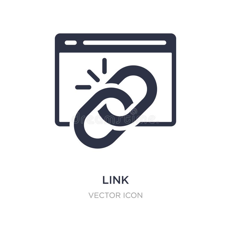 Link Icon on White Background. Simple Element Illustration from Search ...