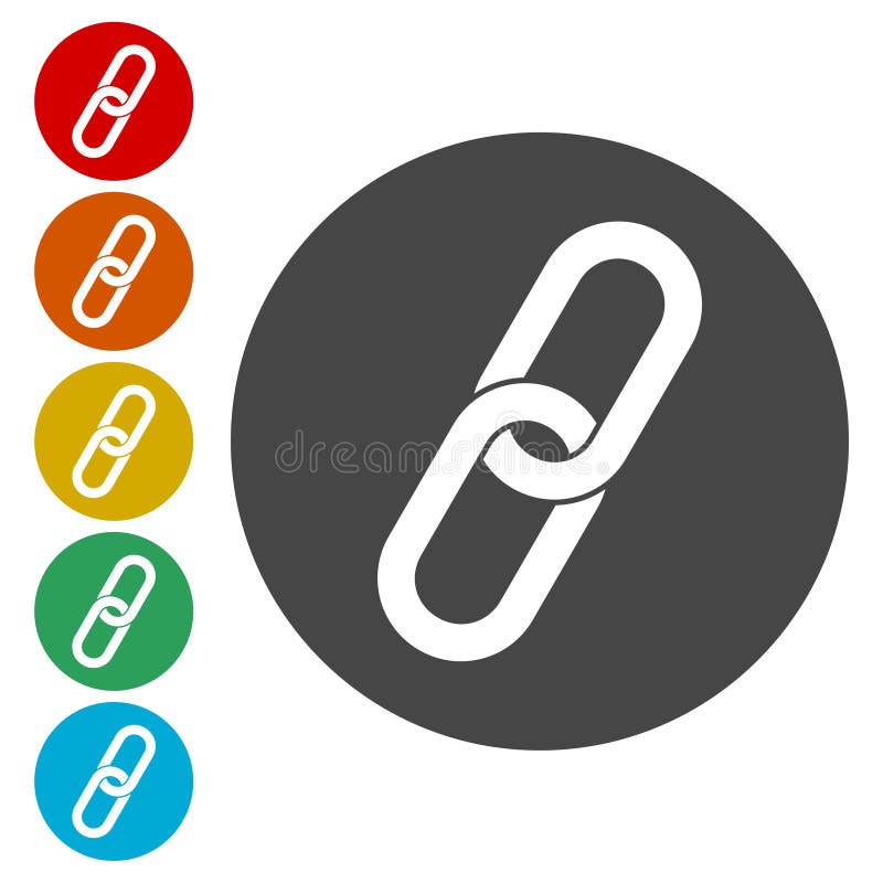 Link icons set stock vector. Illustration of long, background - 133246976