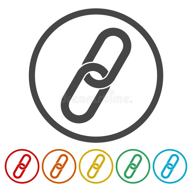 Link icons set stock vector. Illustration of long, chain - 140215639