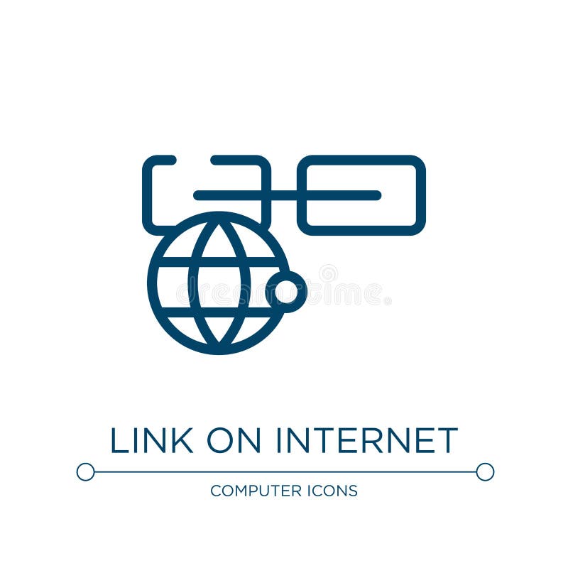 Link on Internet Icon. Linear Vector Illustration from Cloud Computing ...
