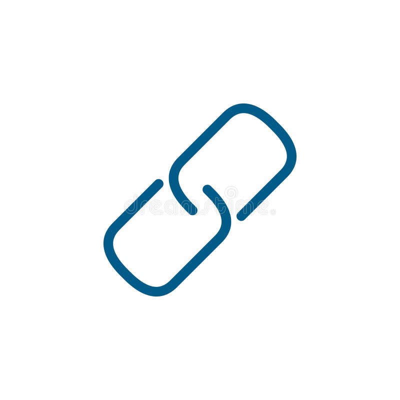 Link Line Blue Icon on White Background. Blue Flat Style Vector ...