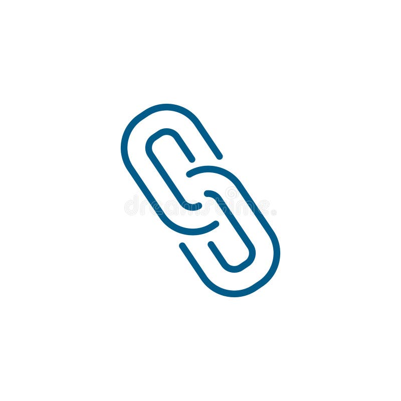 Link Line Blue Icon on White Background. Blue Flat Style Vector ...